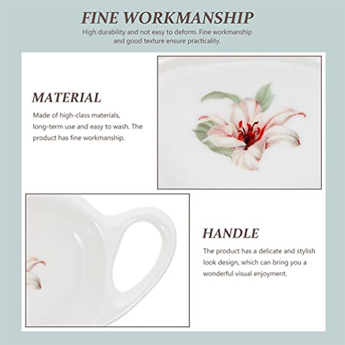 Tea Spoon Rest Jewelry Tray Ceramic Teabag Holder, Tea Bag Holder Teapot Shaped Resting Saucer Spoon Rests Teabag Saucer Seasoning Dish Loose Tea Dish Jewelry Organizer Stand