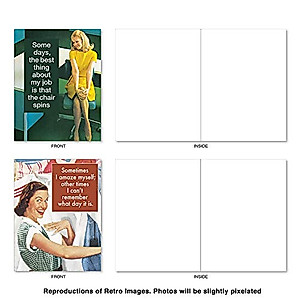 The Best Card Company - 20 Note Cards Blank Assortment (4 x 5.12 Inch) (10 Designs, 2 Each) - Hot Mess AM6622OCB-B2x10