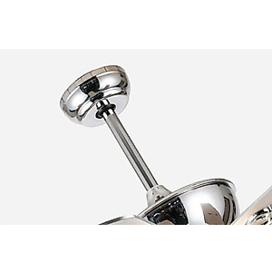 Tropwellhouse 52Inch Crystal Ceiling Fan with Lights 3 Speed Remote Control Elegant Crystal 5 Wood Blades Chrome Ceiling Fan Decoration Home