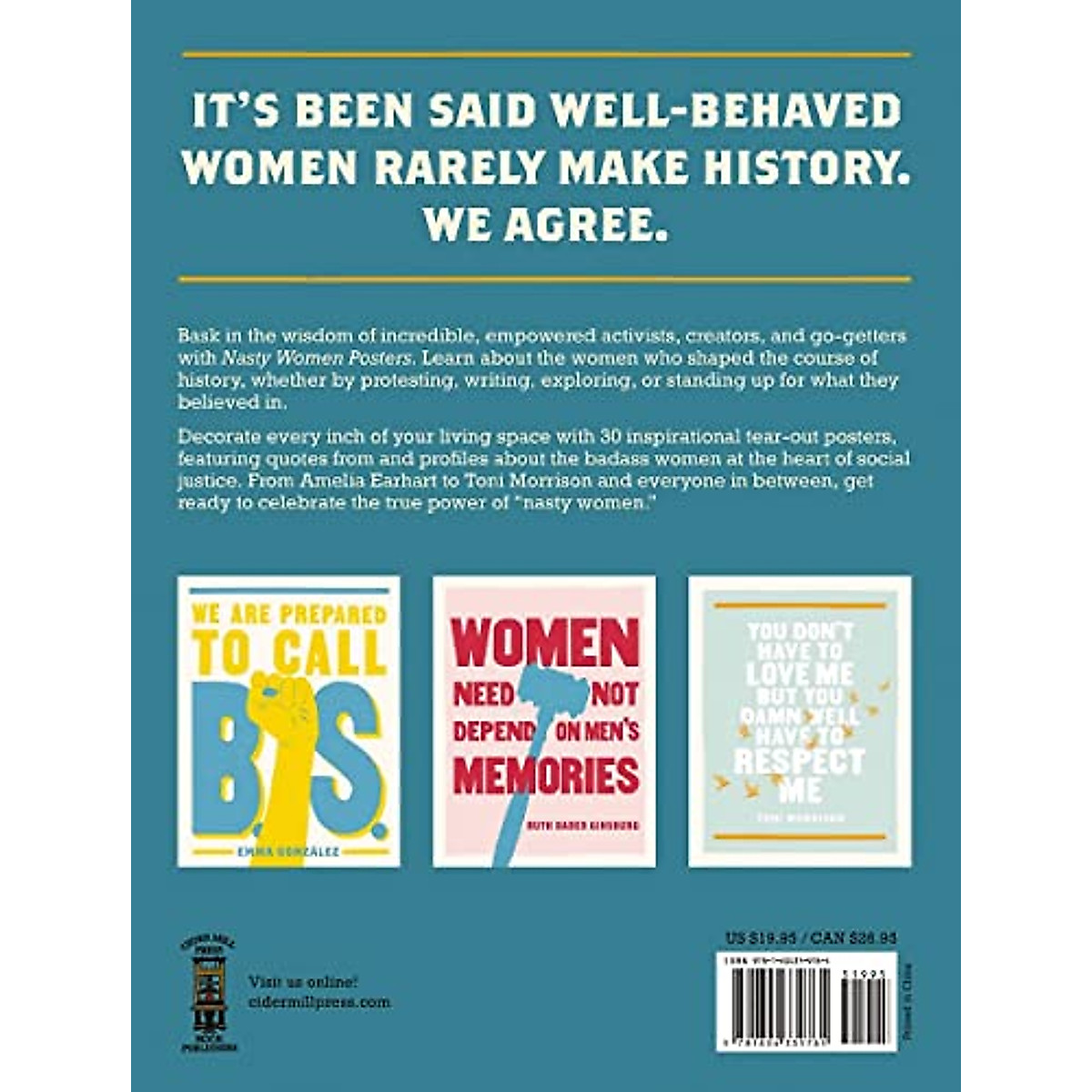 Nasty Women Posters: 30 Broadsides with Wise Words from Women Who Changed the World