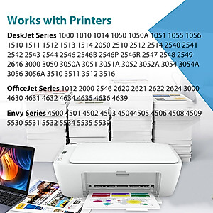 Relcolor HP61 XL Ink Cartridge for HP 61 61XL Black for Envy 4500 5530 4502 5534 5535 Deskjet 2540 2050 3000 3050 1000 1510 1512 1010 1050 1056 OfficeJet 4630 4635 2620 Series Printer