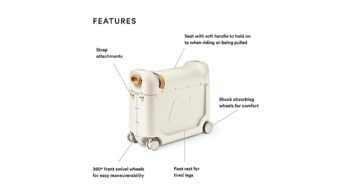 JetKids BedBox - Ride-On Suitcase & In-Flight Bed for Kids 3-7