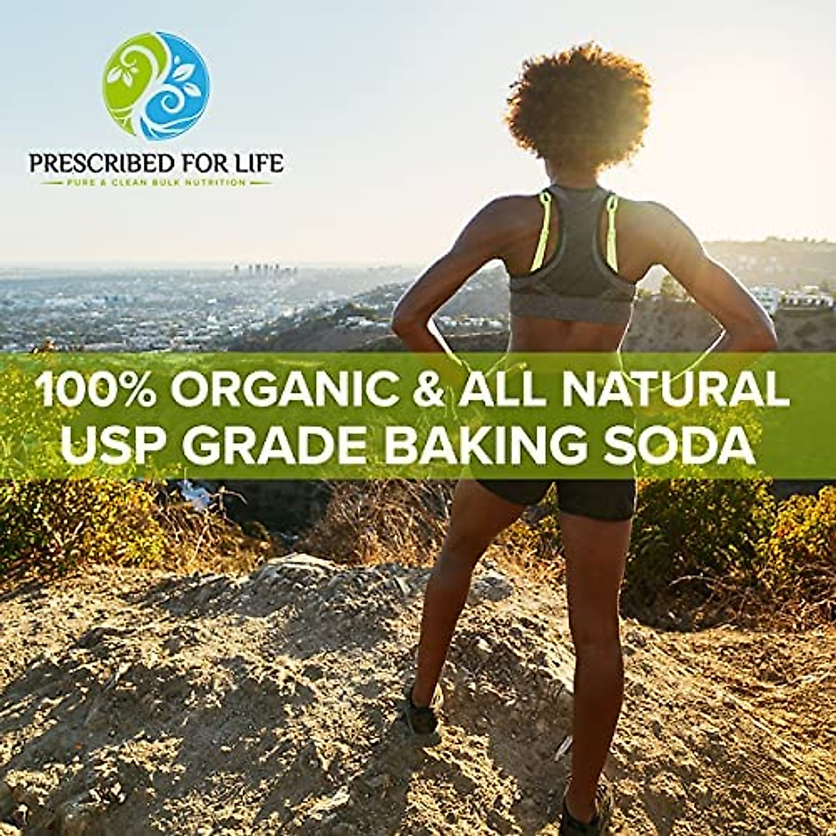 Prescribed For Life, Natural Sodium Bicarbonate (Baking Soda) Powder, 1 Lb Pouch