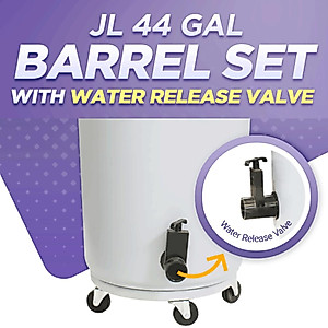 JANILINK 44 Gal Trash Barrel w/Water Release Valve