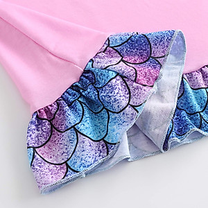 Mermaid Nightgown for American Girls Matching Kids & Dolls 18 inch Pajamas,Size 8 9