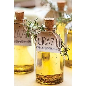 Nakpunar Boston Round Clear Glass Bottle, 8.5 Oz. w/ Cork - ball bottle, round bottle for oils, witch spells, wedding favors, bath bubbles