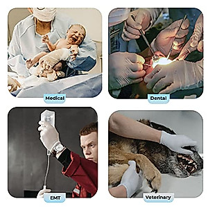 Safe Health Clear Vinyl Exam Gloves,S M L XL,100-Count 3 Mil Medical-Disposable Powder-Free Latex-Free Nursing-Office-Law Enforcement,Clear Large (L) Box of 100,FIY1043G