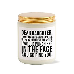 Daughter Gifts from Mom/Dad, Mothers Day Gifts for Daughter, Happy Birthday Gifts for Daughter Adult, Funny Christmas Valentine Day Graduation Gifts for Daughter from Mothers - to My Daughter Candle