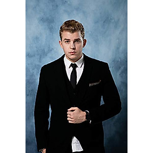 Kate 5x7ft/1.5m(W) x2.2m(H) Blue Headshot Background Blue Texture Portrait Photography Microfiber Backdrop Photo Studio Props