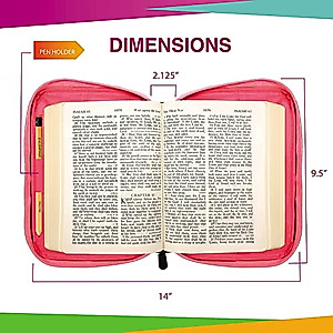 Children's Bible Cover - Pink - Medium; with 6 Assorted Gel Highlighter Pens in Snap PVC Wallet