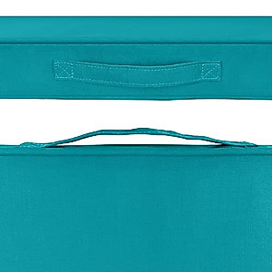 INFBLUE Outdoor Bench Cushion 45x18 inch, Patio Bench Cushion Indoor, Patio Furniture Chair Cushion Bench Pad, Porch Swing Cushion with Ties, Garden Loveseat Cushion (Aqua Green)