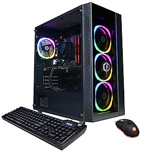CyberpowerPC Gamer Master Gaming PC, AMD Ryzen 5 5600X 3.7GHz, GeForce RTX 3060 12GB, 16GB DDR4 RAM, 1TB NVMe SSD, WiFi Ready & Win 10 Home (GMA1410A2)