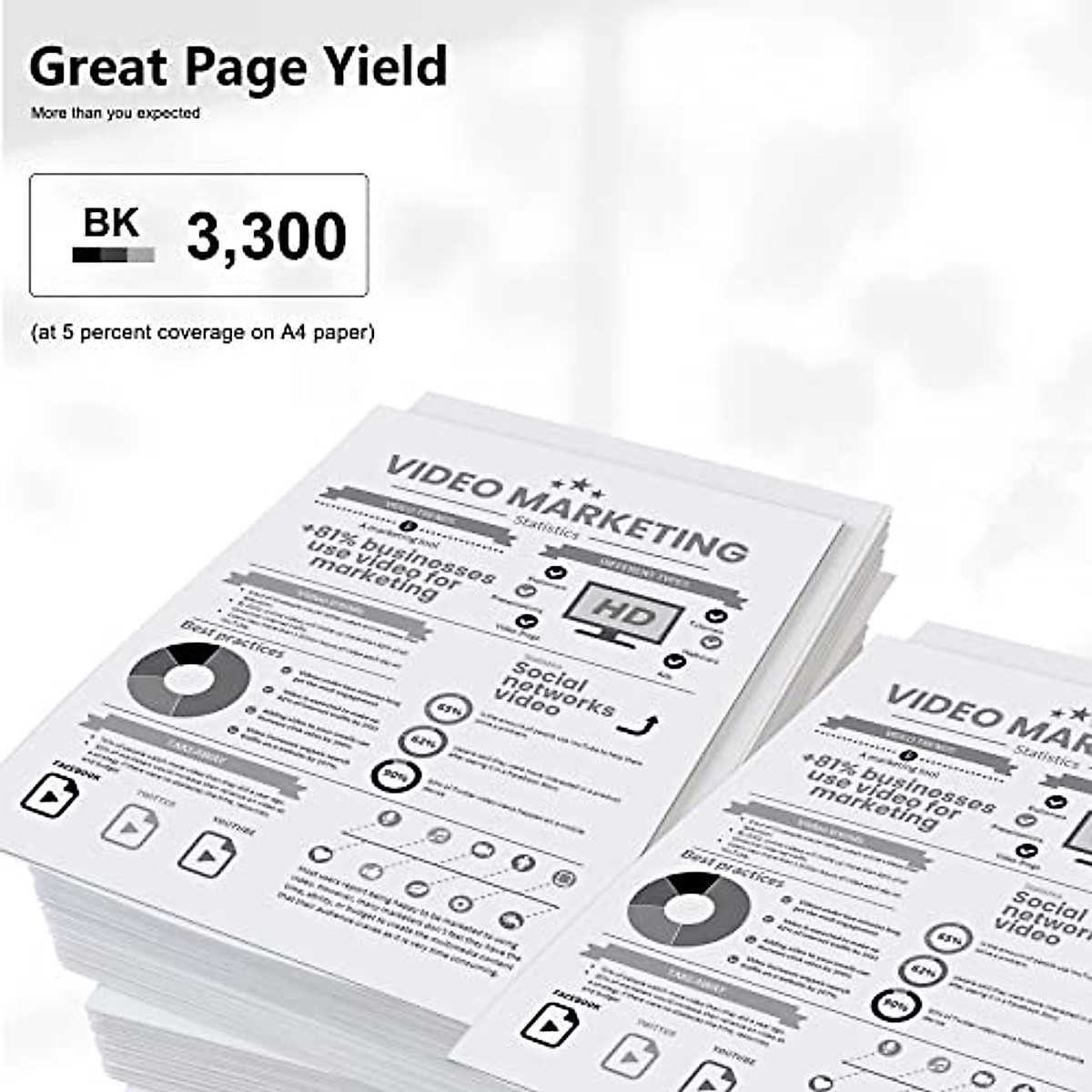 VASERINK TN760 Toner 2-Pack Black Compatible High-Yield TN-760 Toner Cartridges Replacement for Brother DCP-L2550DW MFC-L2710DW L2750DW L2750DWXL HL-L2350DW L2390DW L2395DW L2370DW/DWXL Printer