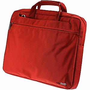 Navitech Red Sleek Water Resistant Travel Bag - Compatible with HP EliteBook 865 G9 16" WUXGA Laptop