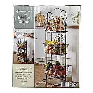MEMBER'S MARK Floor Standing 3-Tier Wire Basket Stand