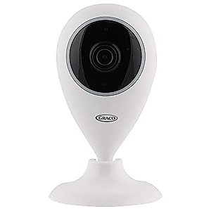 Graco Baby Smart Home Security Camera, Indoor Wide Angle WiFi Camera for Home Security with Night Vision, Motion Alerts, Two Way Communication, Pet and Baby Monitor Surveillance Camera (White)