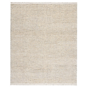 SAFAVIEH Metro Collection Area Rug - 8' x 10', Ivory & Grey, Handmade Wool, Ideal for High Traffic Areas in Living Room, Bedroom (MET151F)