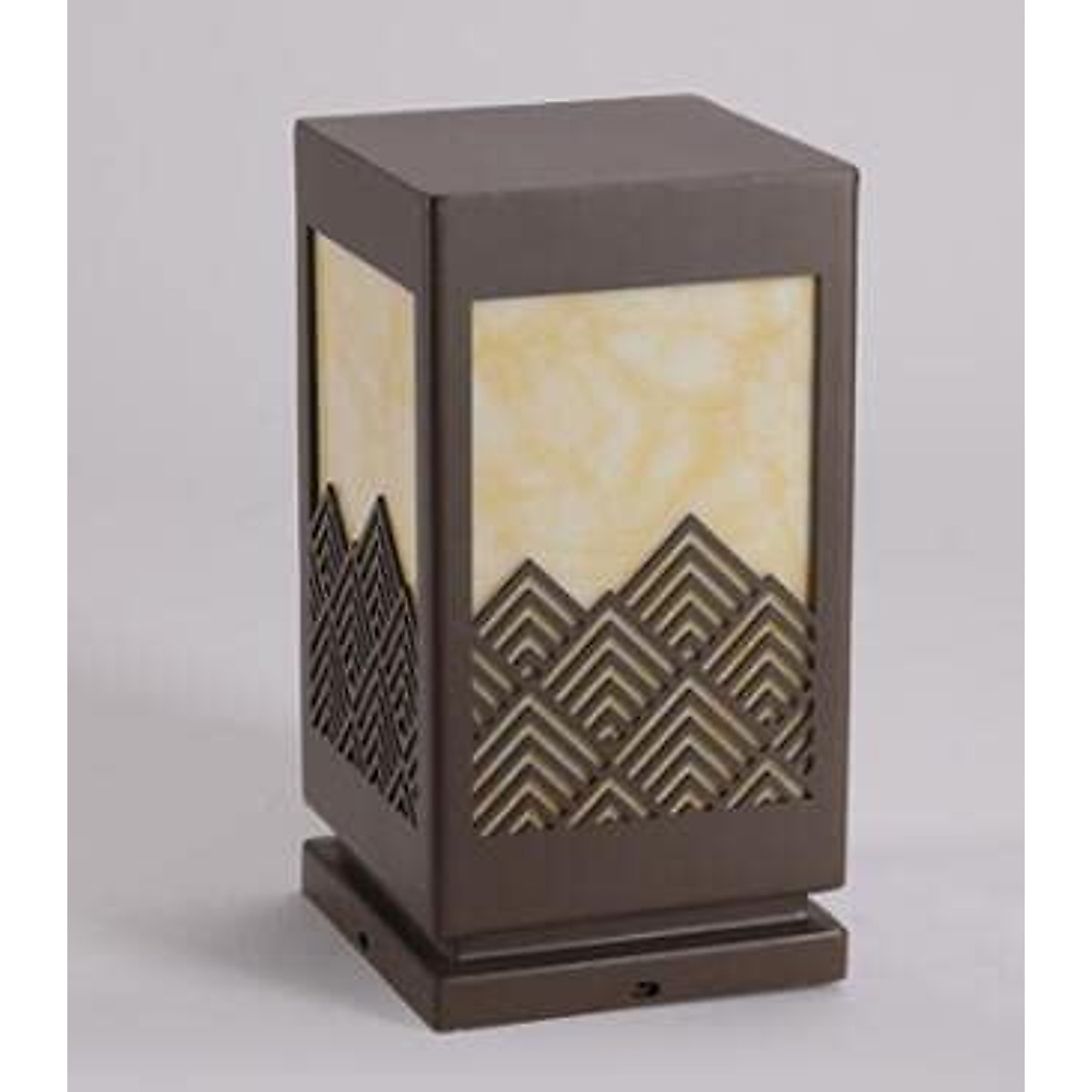 European Retro Waterproof Outdoor Garden Street Light Household Post Lamp External Lawn Rainproof Antirust Stainless Steel Marble Lampshade Column Backyard Patio Pathway Stigma Lamp E27