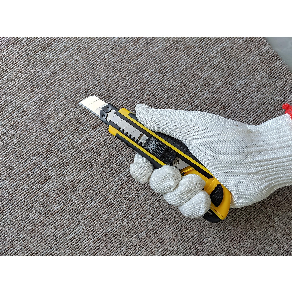 FeiLyKi 4-Pack 18mm box cutter retractable Construction knife Utility Knife Exacto knife,Rubber handle,10 SK5 Snap Off Blades-2051