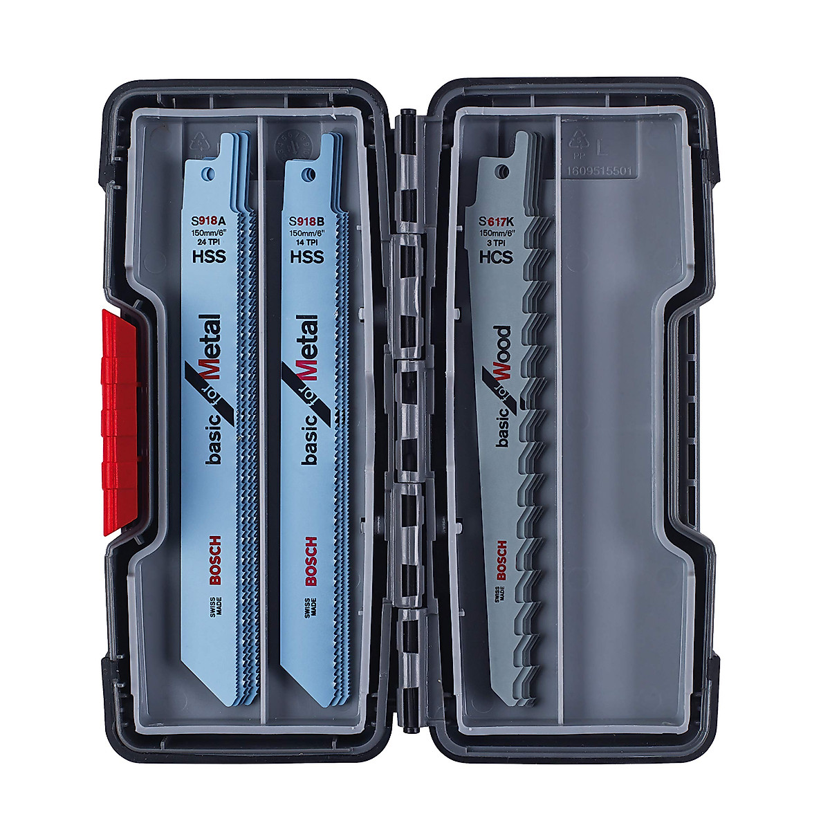 Bosch 2607010901 Saber Saw Blade-Set For Wood/Metal 15 Pcs