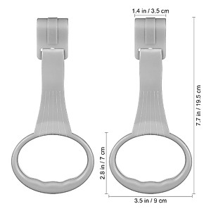 ibasenice Baby Pull up Rings, Baby Standing Walker Crib Tool Ring Pair of Universal Ring Baby playpen Crib Hook Baby Toy Bed Ring Help Baby Stand Ring Walking Training Tool Gray