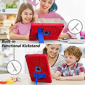 Grifobes for iPad 9th Generation Case, iPad 8th/7th Generation Case 2021/2020/2019, Heavy Duty Shockproof Rugged Protective 10.2" Cover with Stand for iPad 9 8 7 Gen 10.2 inch Kids Children Boys