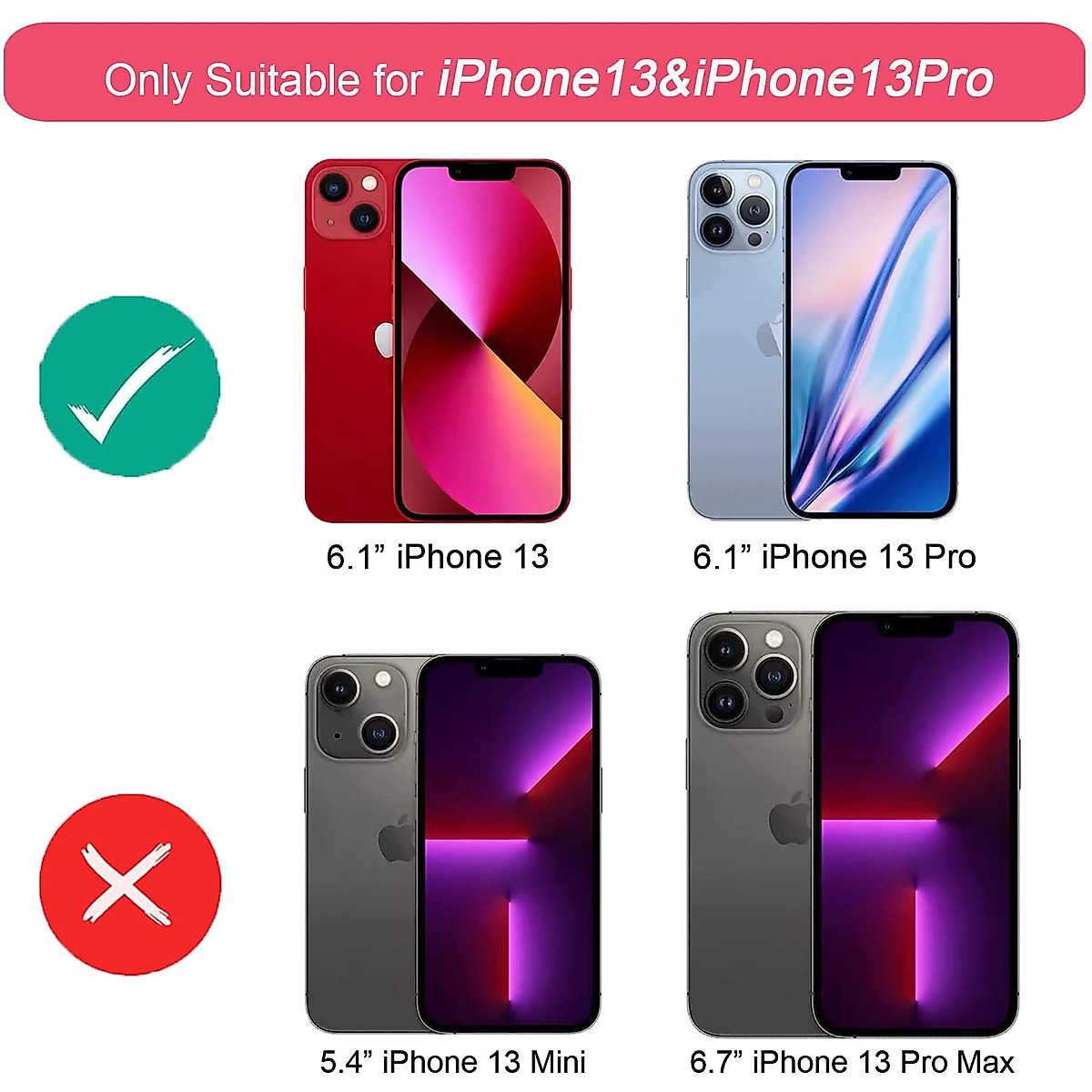 AFTRYOUGO Battery Case iPhone 13/13 Pro(6.1 inch), 7000mAh Portable Battery Pack Rechargeable Smart Charger Case Compatible iPhone 13/13 Pro External Battery Charging Case -Black (Model:XDL-640MW)