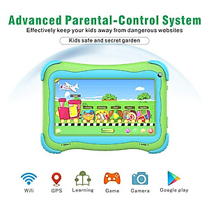 Kids Tablet 7 Android Kids Tablet Toddler Tablet Kids Edition Tablet with WiFi Dual Camera Childrens Tablet 1GB + 32GB Parental Control, Google Play Store