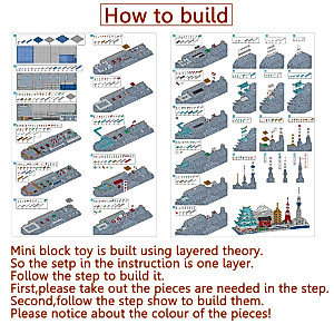 OneNext Japan Tokyo Skyline Collection Famous Architecture Model Building Block Set (1350pcs) Micro Mini Bricks Toys Gifts for Kids and Adults