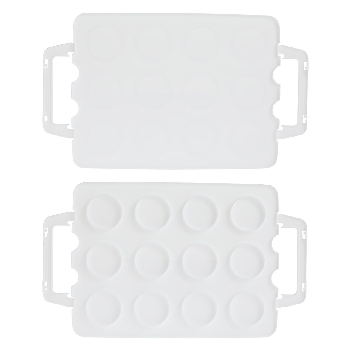 Juvale 2 Tier Cupcake Carrier for 24 Cupcakes, Transport Container with Lid for Muffins (13.5 x 10.25 x 7.5 In)