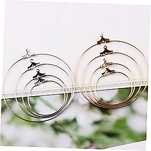 TEHAUX 20pcs Wire Earrings Hoops Dangle Earring Jewelry Accessories Beading Hoop Finding Earring Hoop Gold Earrings Backs for Studs Bezel Charms Pendants Jewelry Making Bead Circle Copper