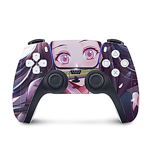 Protective & Decorative Cover Sticker for PS5, Anime Decal Skin for PS5 Console and Controllers Sticker, Durable, Scratch Resistant, Bubble-Free, Compatible with Playstation 5(Style A-Disk Edition)