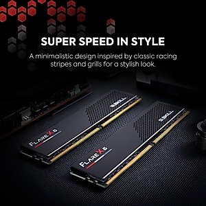 G.SKILL Flare X5 Series (AMD Expo) DDR5 RAM 32GB (2x16GB) 5200MT/s CL36-36-36-83 1.20V Desktop Computer Memory UDIMM - Matte Black (F5-5200J3636C16GX2-FX5)