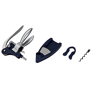 MichaelGraves Rabbit Vertical Levered Wine Bottle Opener – Holding Base, Extra Long Corkscrew and Foil Remover Included