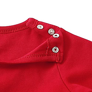 SOBOWO Toddler Red Dress Christmas Baby Infant Cotton Long Sleeve Princess Tutu Dresses 9 Months-3T(2-3T, Red Long Sleeve)