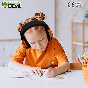GREEN DEVIL 3 Pack Kids Ear Protection Ear Muffs 27dB Noise Cancelling Hearing Protection Headphones For Toddlers To Teens