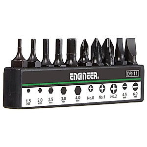 ENGINEER DR-07 Engineer Twin Wrench Screwdriver Set, 10 Bits