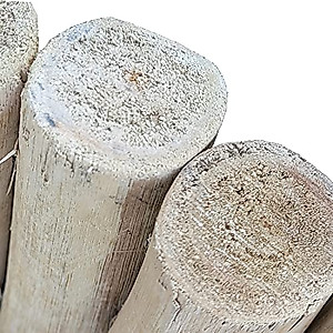 Backyard X-Scapes Natural Eucalyptus Wood Solid Log for Garden Edging Lawn Landscape Fence Borders 72 in L x 6 in H x 1.25 in D