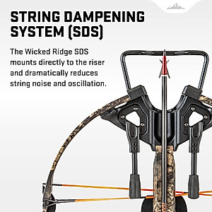Wicked Ridge String Dampening System - Reduces String Noise & Oscillation - Compatible with Invader 400 & X4, Rampage 360, Blackhawk 360, Warrior Ultra-Lite, Ranger X2 & Raider 400 De-Cock