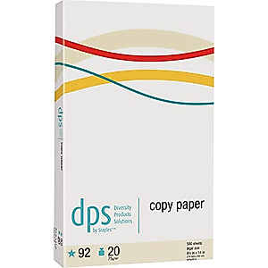 Diversity Product Solutions by Staples Multiuse Paper, 8.5" X 14", 20 Lb, White, 5000 Sheets/Case (Dps08514)