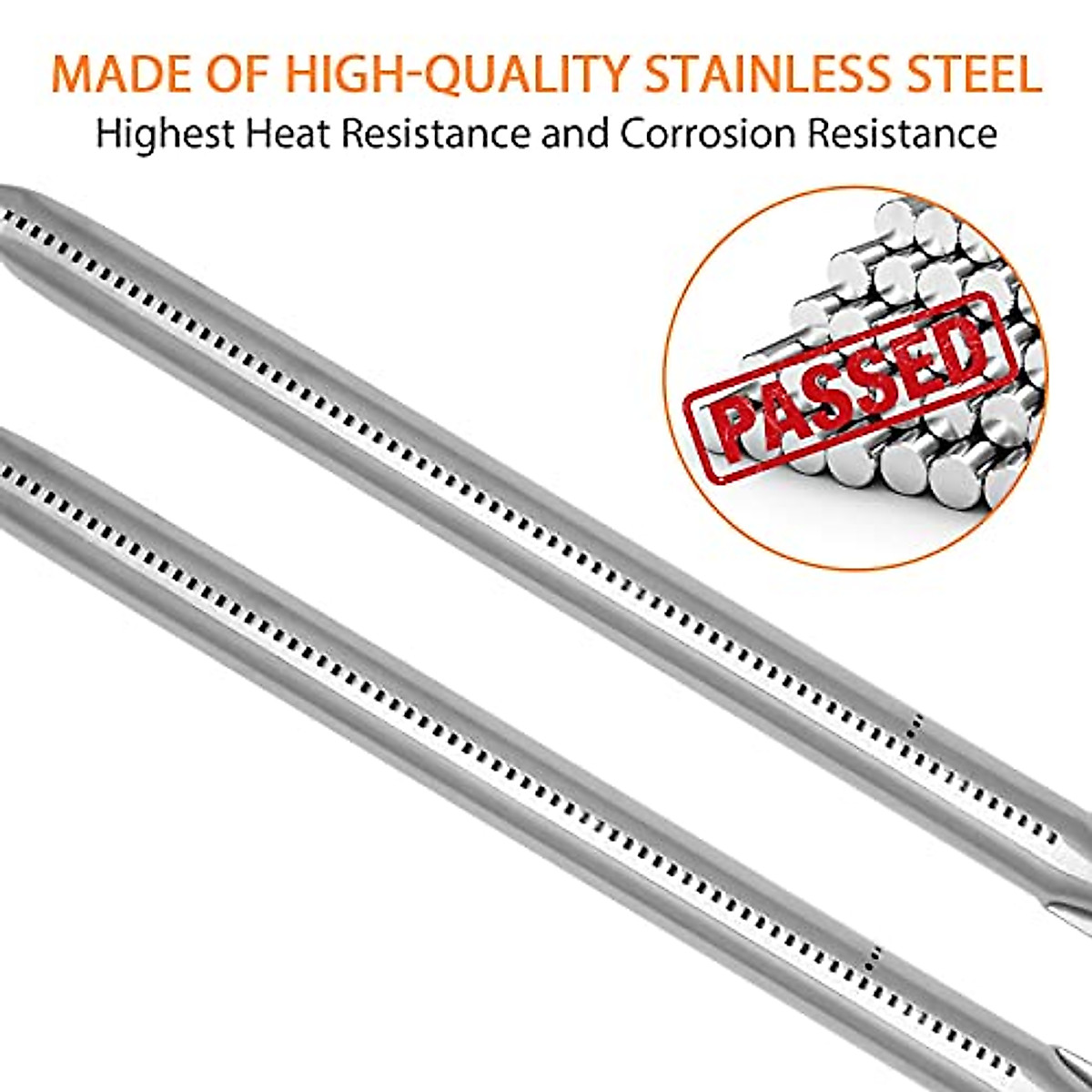 DELSbbq Tube Burner Replacement for Blackstone 36 inch Grill- B036 4-Pack Stainless Steel Straight Burner Tube, Set of 4 with Screw