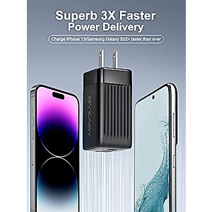 BYEASY 65W GaN USB C Charger, 3-Port PD PPS Fast Charger, USB C Wall Charger Power Adapter for MacBook Pro/Air, iPad Pro/Air, Galaxy S22 ultra/S20/S10, Dell XPS 13, Note 20/10+, iPhone 14/Pro, Pixel.