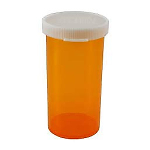 Plastic Prescription Vials/Bottles Large 16 Dram w/Non-CHILDPROOF Snap Caps 25 Pack