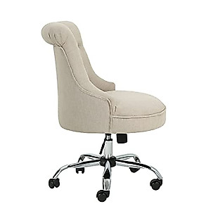 Christopher Knight Home Tyesha Desk Chair, Wheat + Chrome