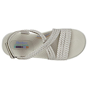 Skechers womens Sporty Sport Sandal, Natural, 7 US