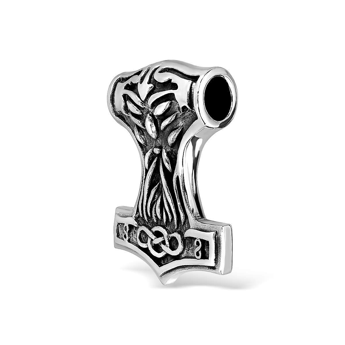 WithLoveSilver 925 Sterling Silver Trinity Celtic Viking Amulet Hammer of Thor (Mjolnir) Pendant