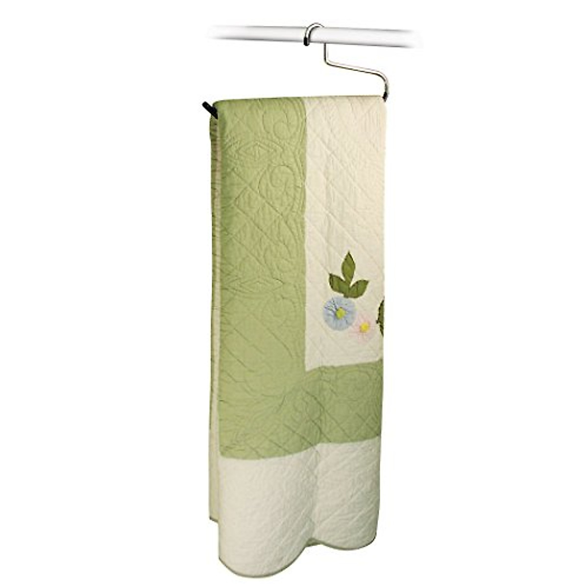 Richard's Homewares - Heavy Duty Vinyl Comforter, Blanket, Tablecloth Hanger - 17" Wide - Black