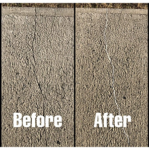 Bluestar Flexible Concrete Hairline Crack Filler (Light Gray), DIY - No Special Tools Needed. Fill Small Cracks in Concrete Driveways, Sidewalks and Patios.