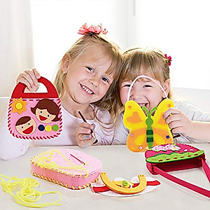 4 pcs Sewing kit for Kids, Preschool Educational Toys Kids Sewing Kits Ages 2-8, Toddler Arts and Crafts for Kids Ages 1 2 3 4 5 6 Years Old, Preschool Educational Toys Sewing Kit for Kids