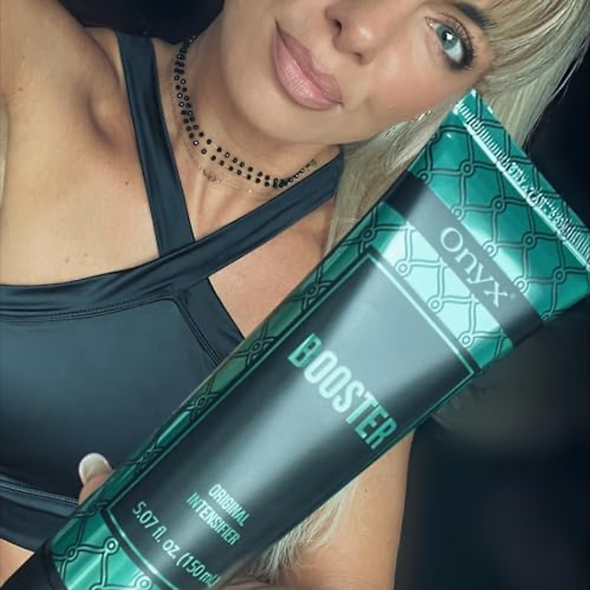 Onyx Booster Tanning Bed Intensifier Lotion - Tanning Bed Lotion with Accelerator & Tattoo Protection Formula, No Bronzer, Fast & Even Tan, Face & Body Indoor Tanning Lotion Accelerator
